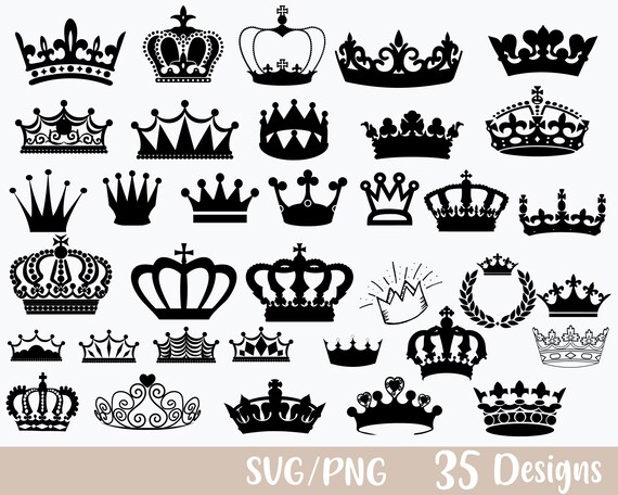 Coronas SVG Bundle corona png vector corona clipart corona - Etsy México