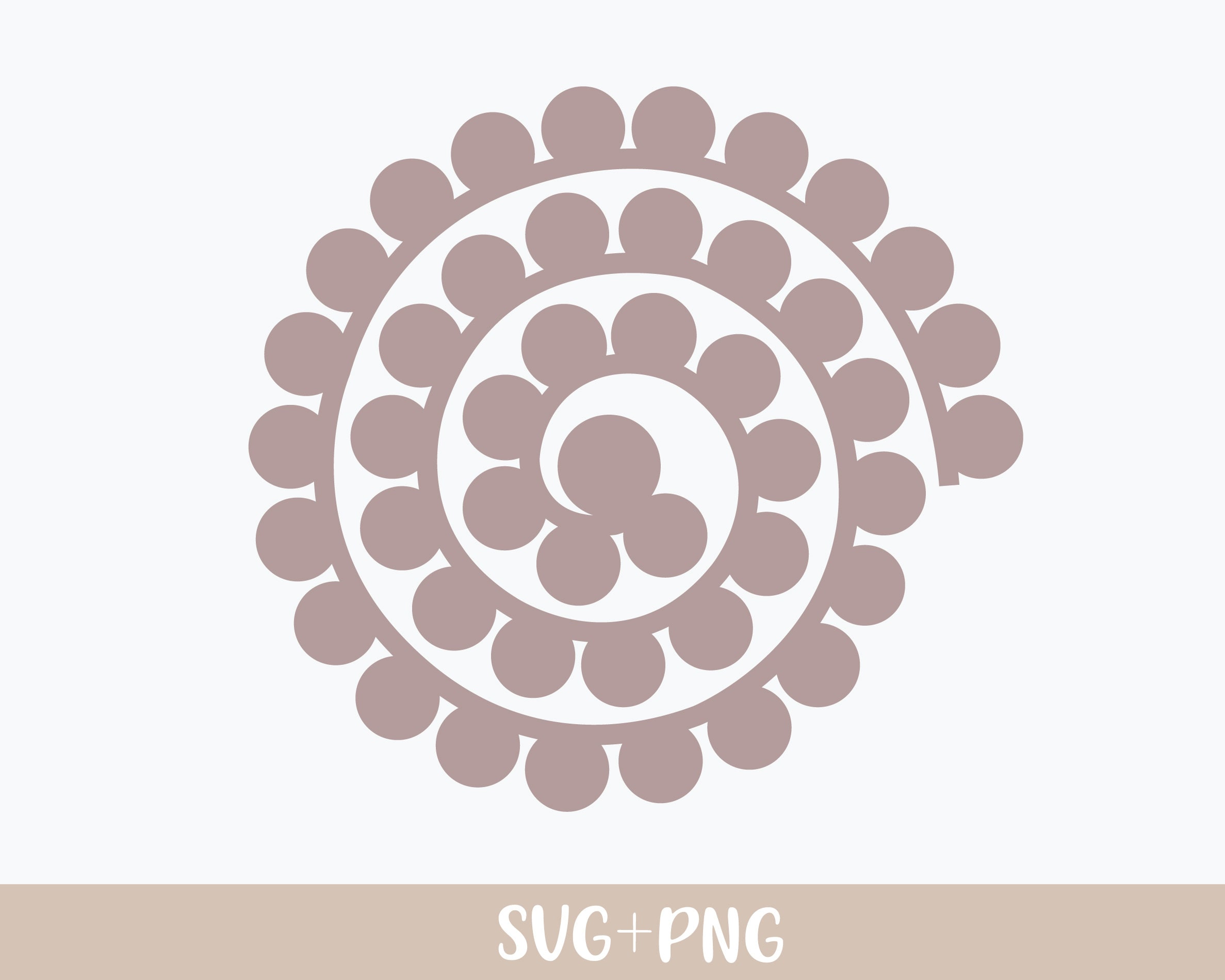 Rolled Flower Svg Paper Flower Svg Digital Download Digital - Etsy