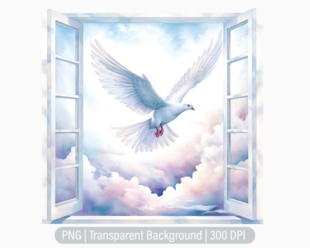 White Doves Clipart, Heaven Doves PNG Clipart, Dove Png, Junk Journals ...
