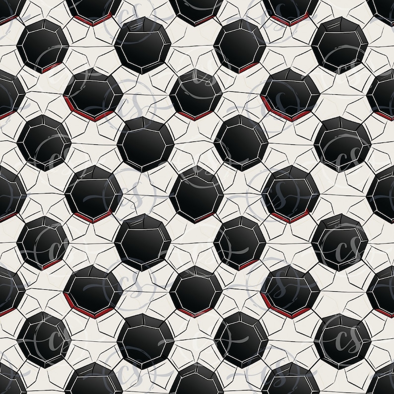 Soccer Balls Digital Paper, Soccer Pattern, Sports Ball Backgrounds ...