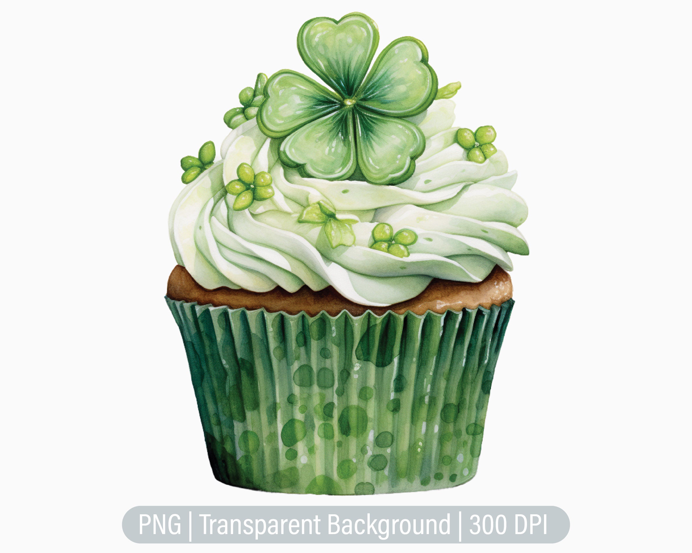 Cupcakes Clipart Shamrocks St Patricks Day One Cupcake Toppers St