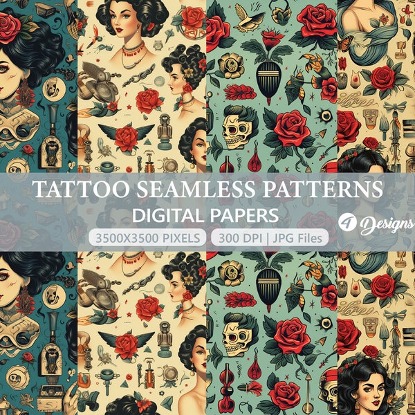 Traditional Tattoo Wallpaper - Etsy