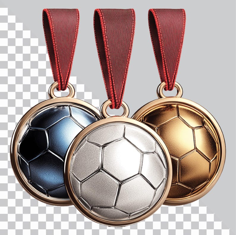 Soccer Medals Clipart, Soccer PNG, Sports, Gold Medal, Junk Journals ...