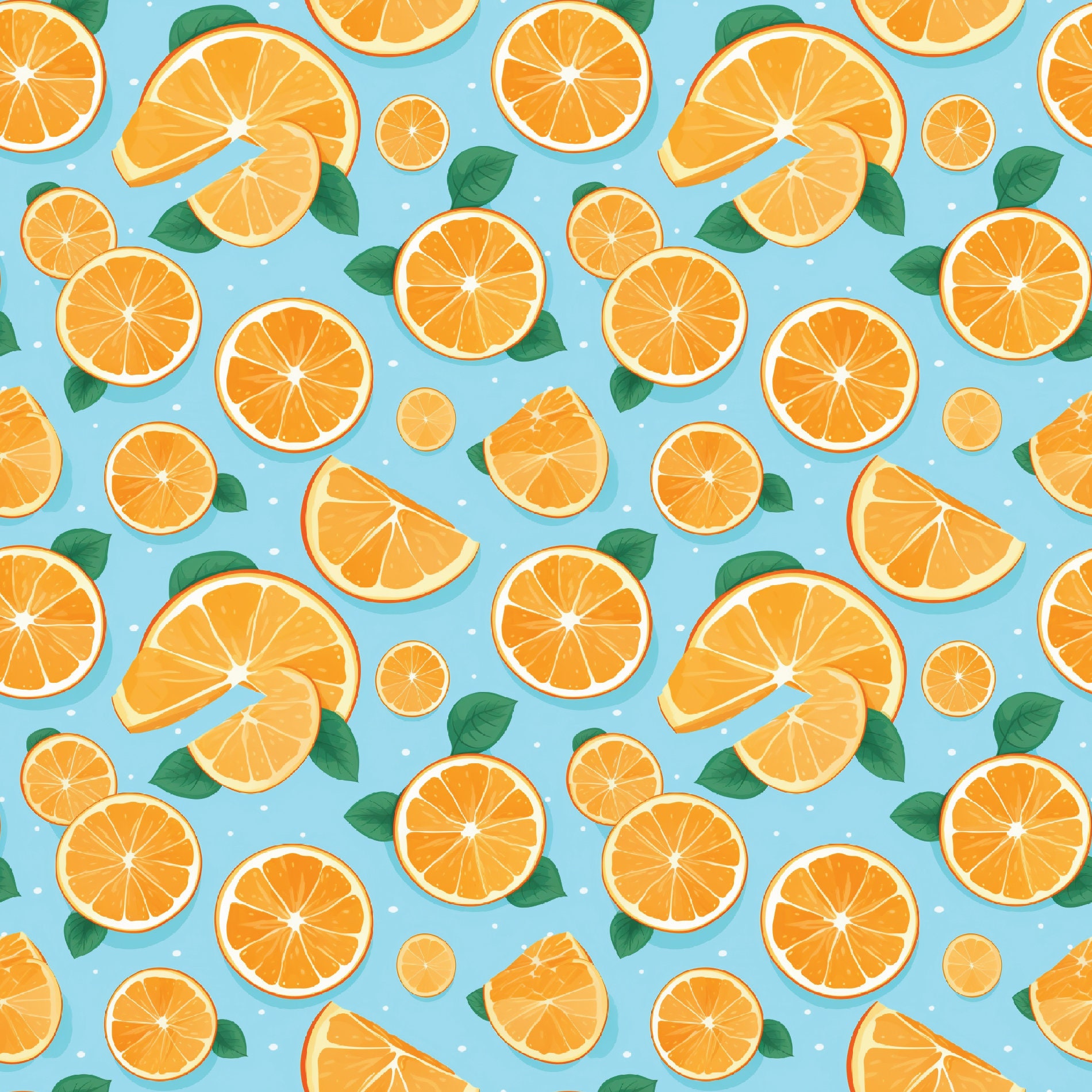 Orange Digital Paper, Orange Fruits Seamless Pattern, Oranges ...