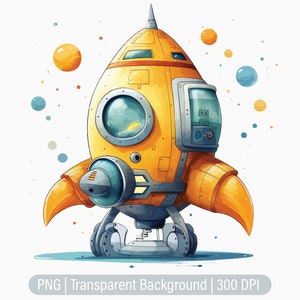 Spaceship Clipart, Rocket Ship PNG Clipart, Space Rocket, Junk Journals ...