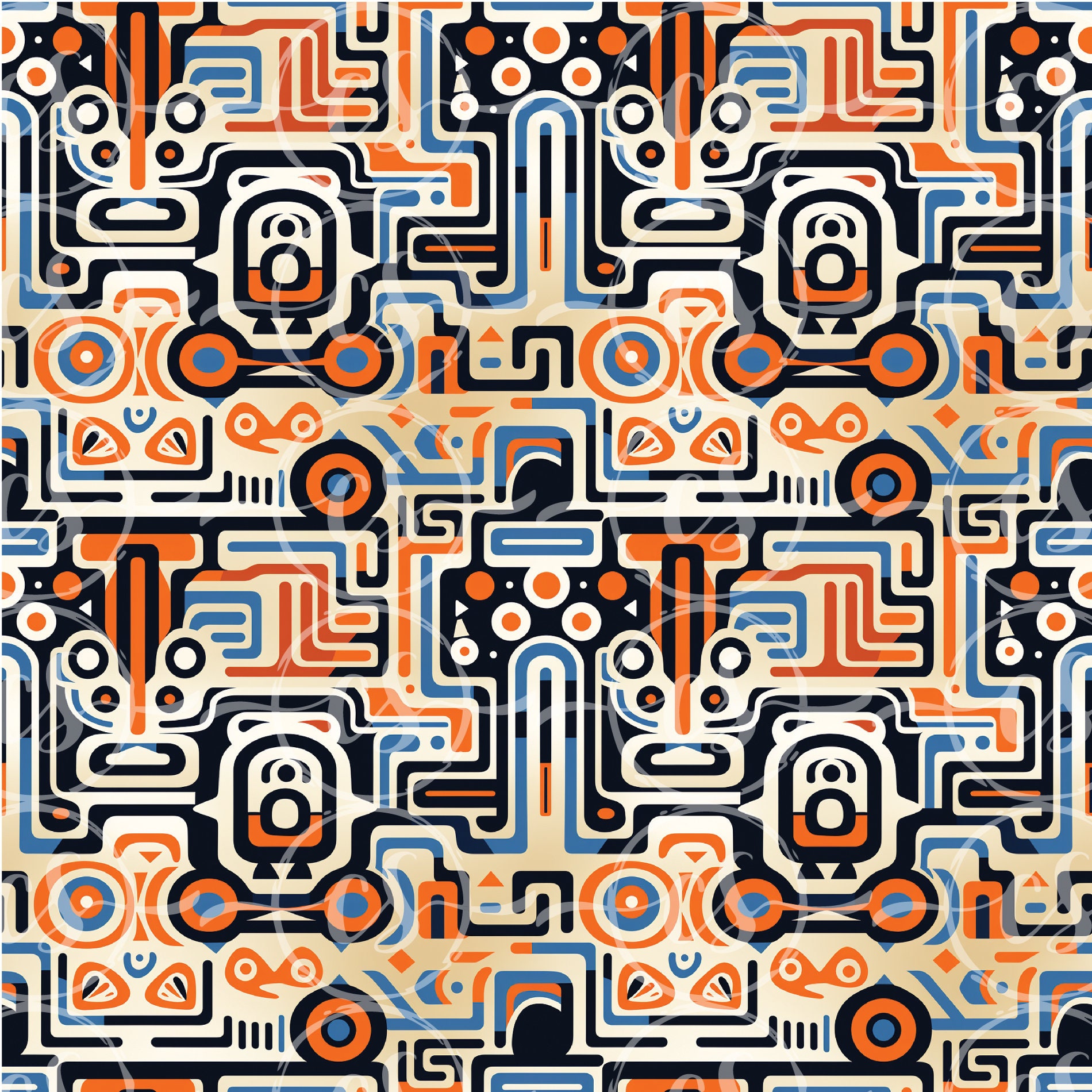 African Digital Paper, African Seamless Pattern, Ethnic Tribal Paper ...