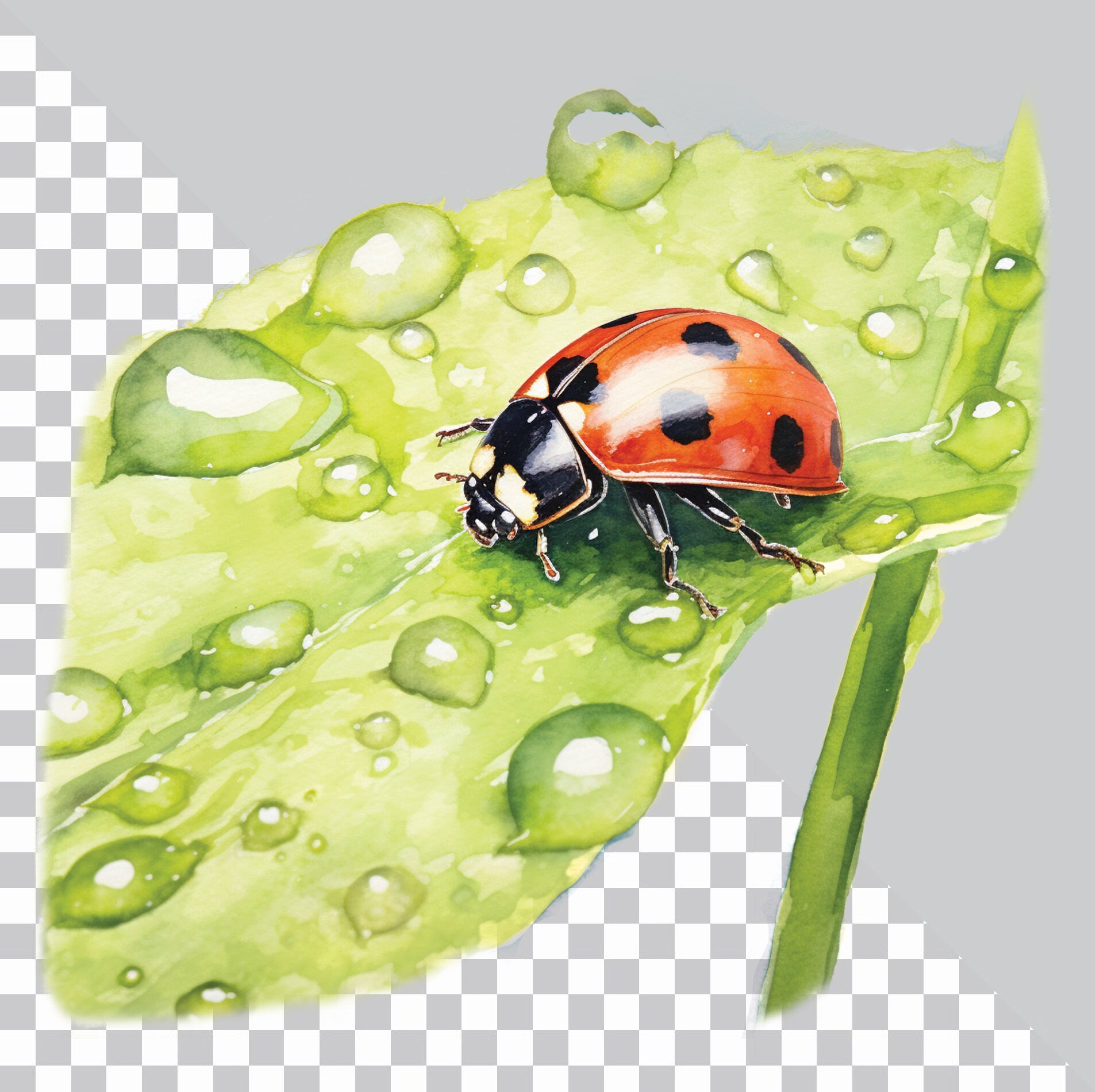 Watercolor Ladybug Clipart Bundle Floral Cute Lady Bug - Etsy