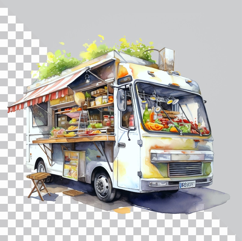 Food Truck Clipart Food Truck Png Street Food Truck Cafe - Etsy