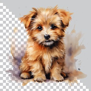 Watercolor Puppy Clipart | Puppy Clipart Graphics | Cute Puppy ...