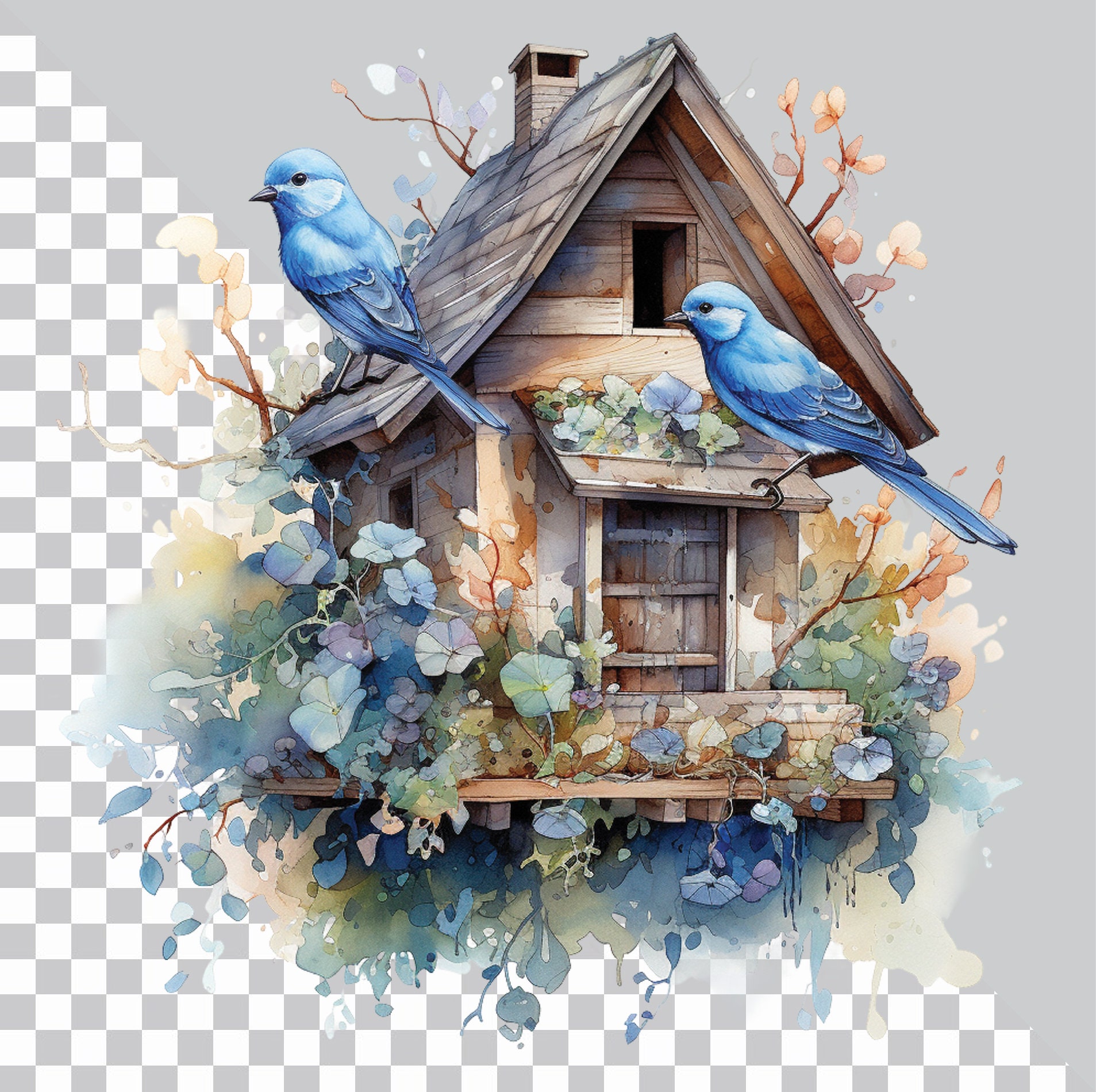 Bird Houses Clipart, Bird Nest PNG, Fantasy Bird House Clipart, Junk ...
