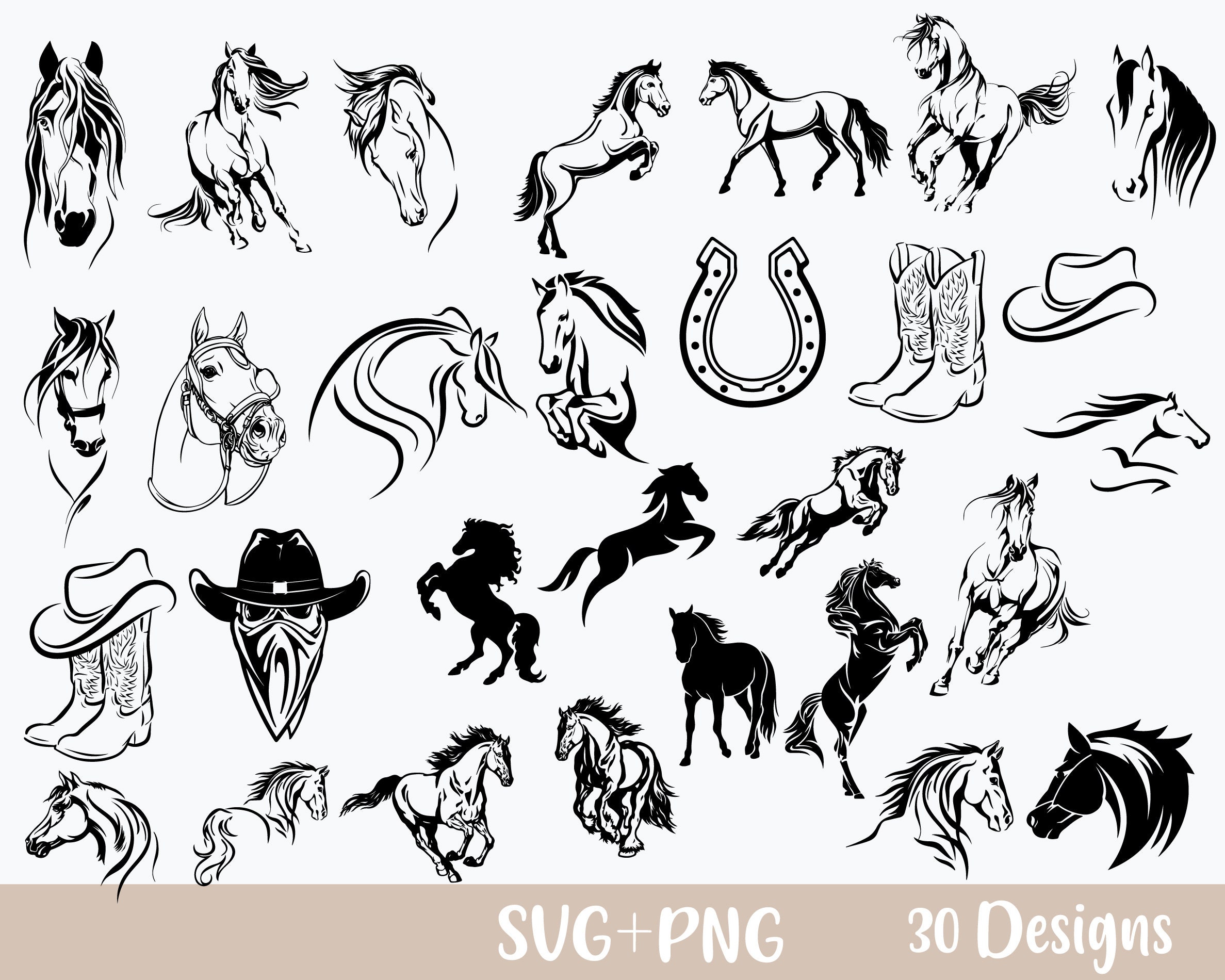 Horse SVG Bundle Horse Png Running Horse Svg Western Horse - Etsy