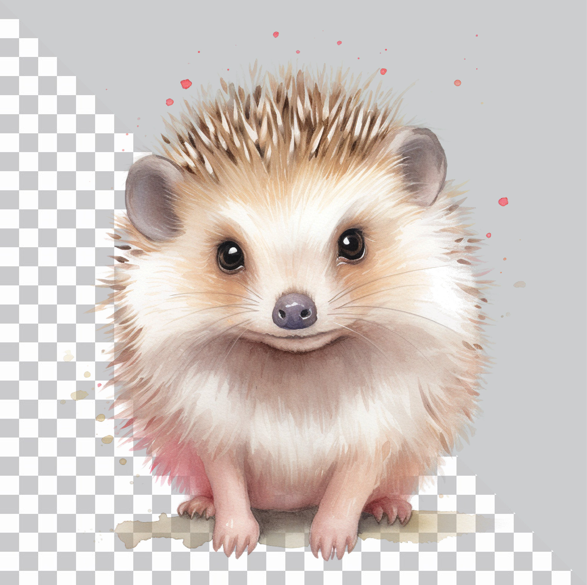 Watercolor Hedgehog Clipart, Cute Hedgehog Png, Hedgehog Clipart ...