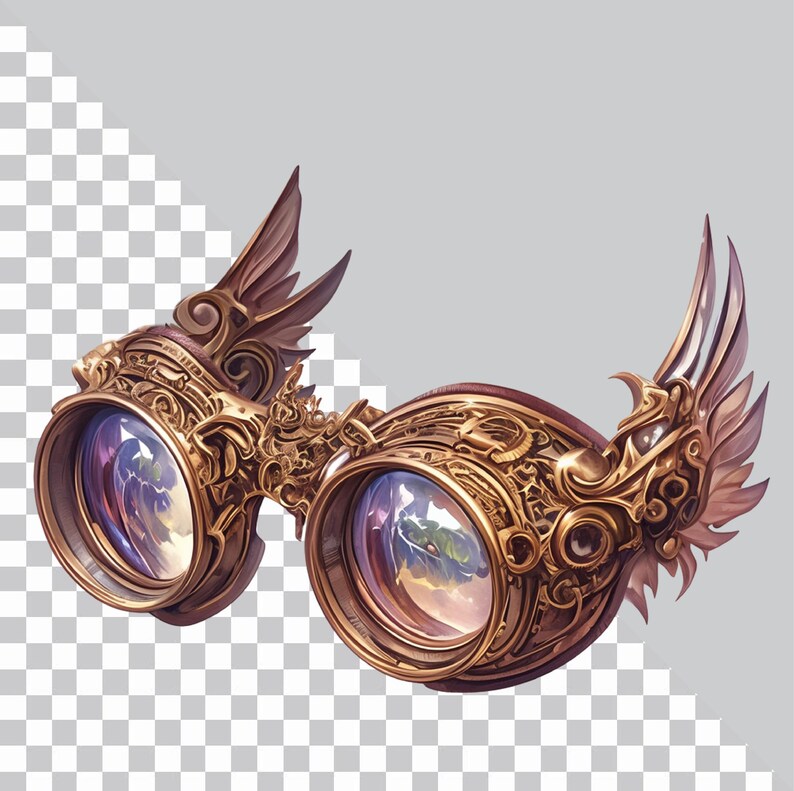 Steampunk Goggles Clipart, Fantasy Art, Mechanical, Whimsical, Junk ...