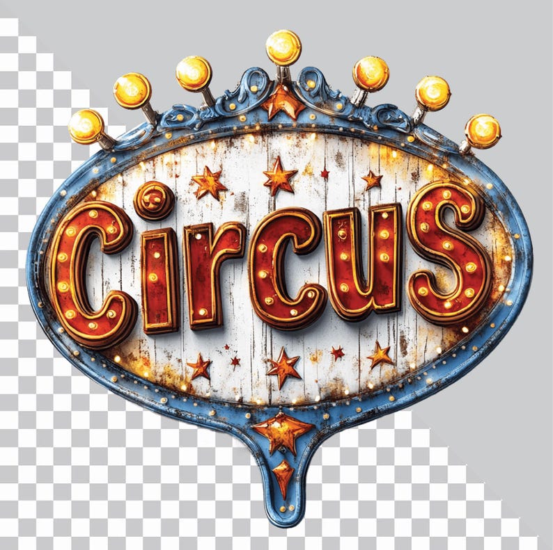 Circus Clipart, Carnival Circus, Rustic Circus, Printable Sublimation ...