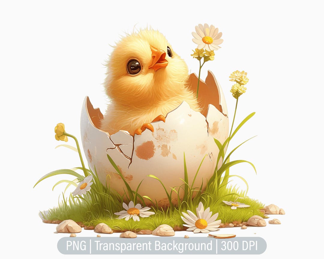 Easter Chick Clipart, Hatching Chick Egg PNG, Easter Eggs, Junk ...
