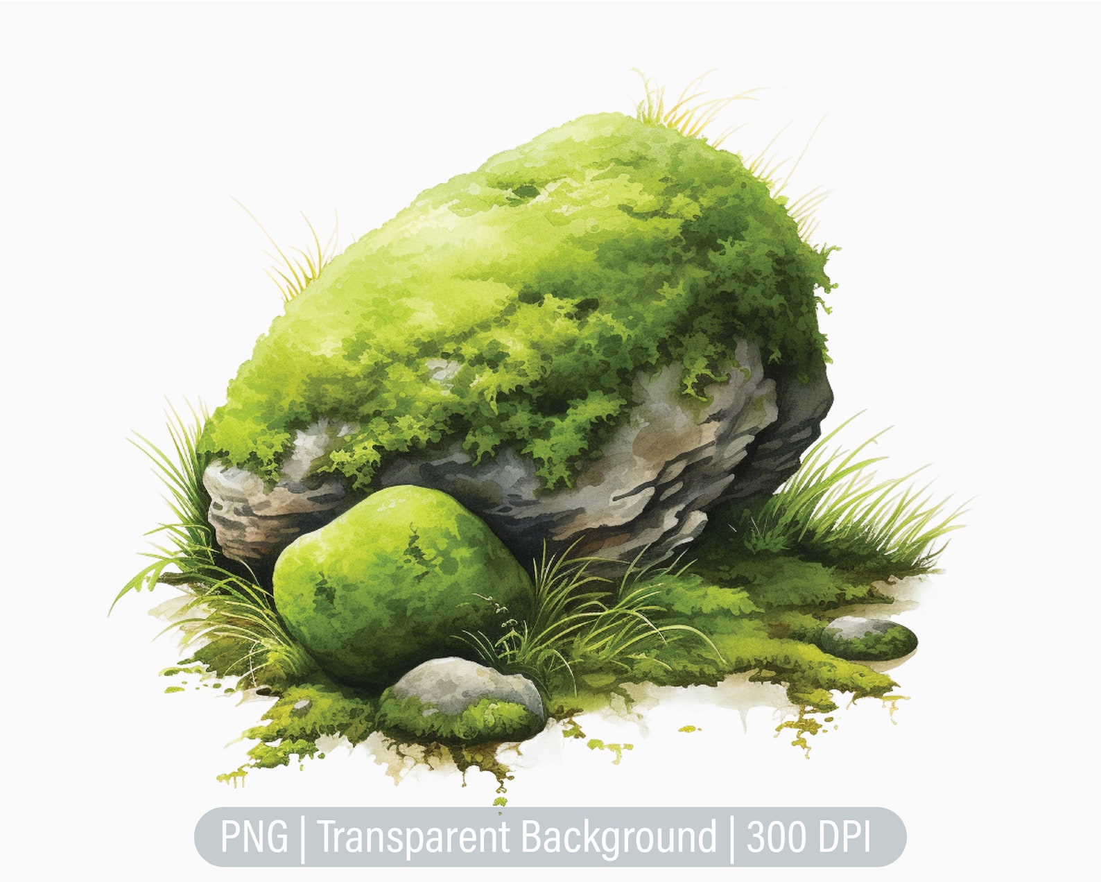 Mossy Rocks Clipart, Moss Stumps Clipart, Moss Tree Trunk, Junk ...