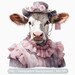 Lady Cow Clipart, Cute Cow PNG, Farm Cow Clipart, Junk Journals ...