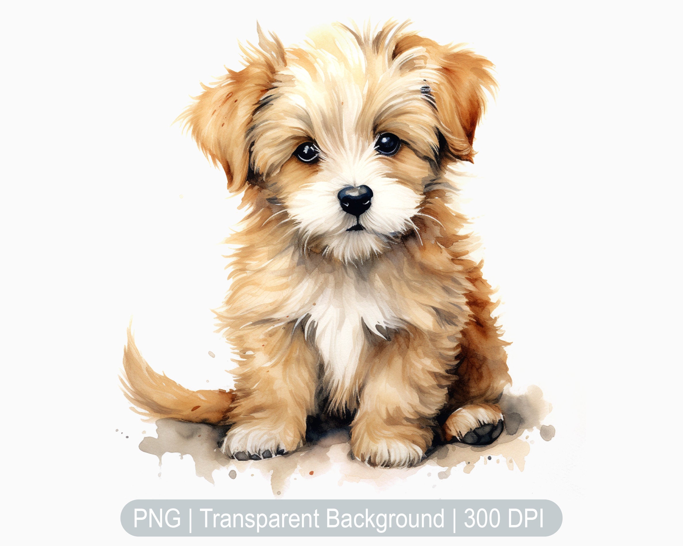 Watercolor Puppy Clipart Puppy Clipart Graphics Cute Puppy ...