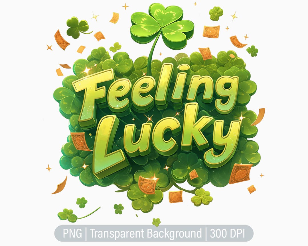 Feeling Lucky Clipart, St Patrick's Day PNG, Shamrock, Irish, Junk ...