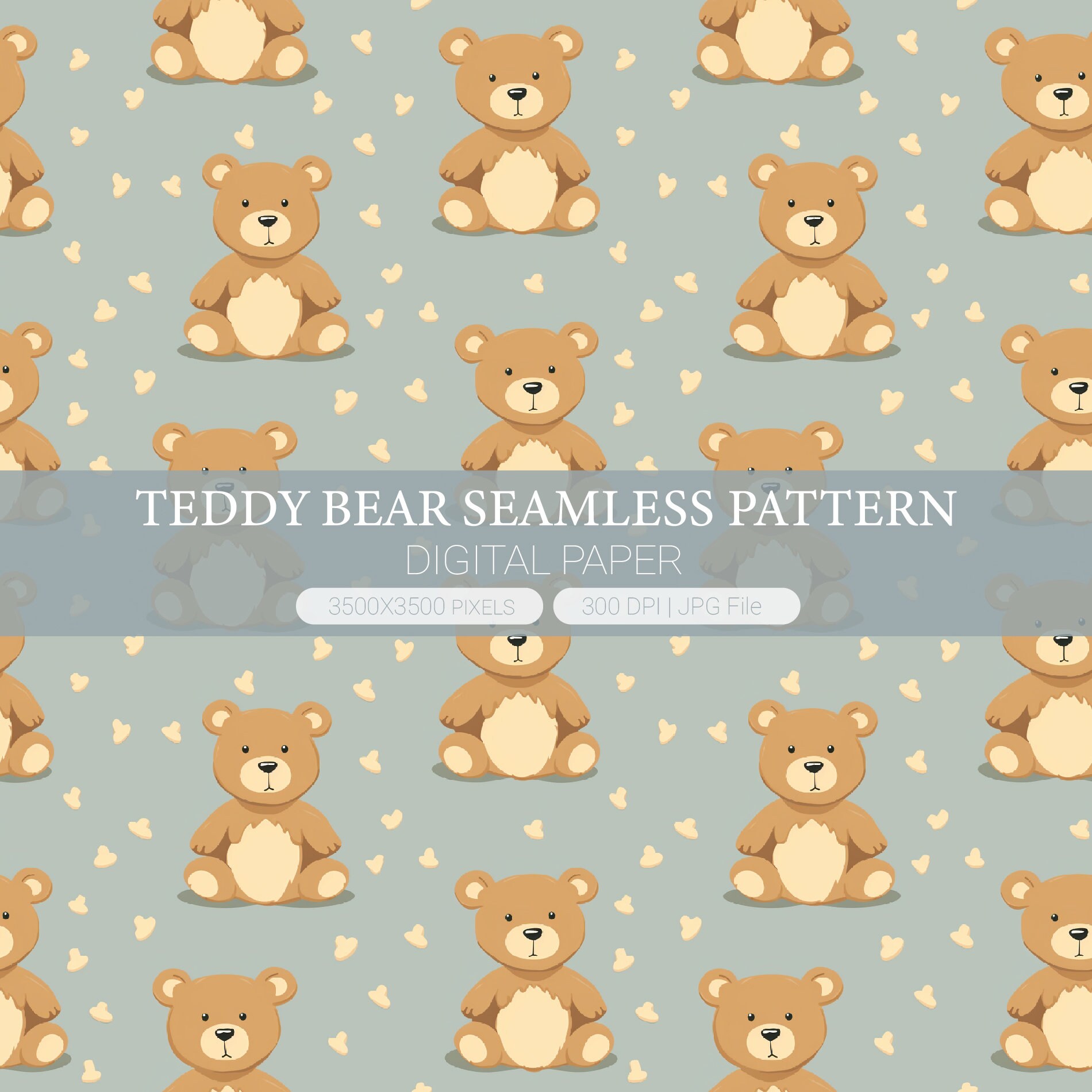 Teddy Bear Pattern Background