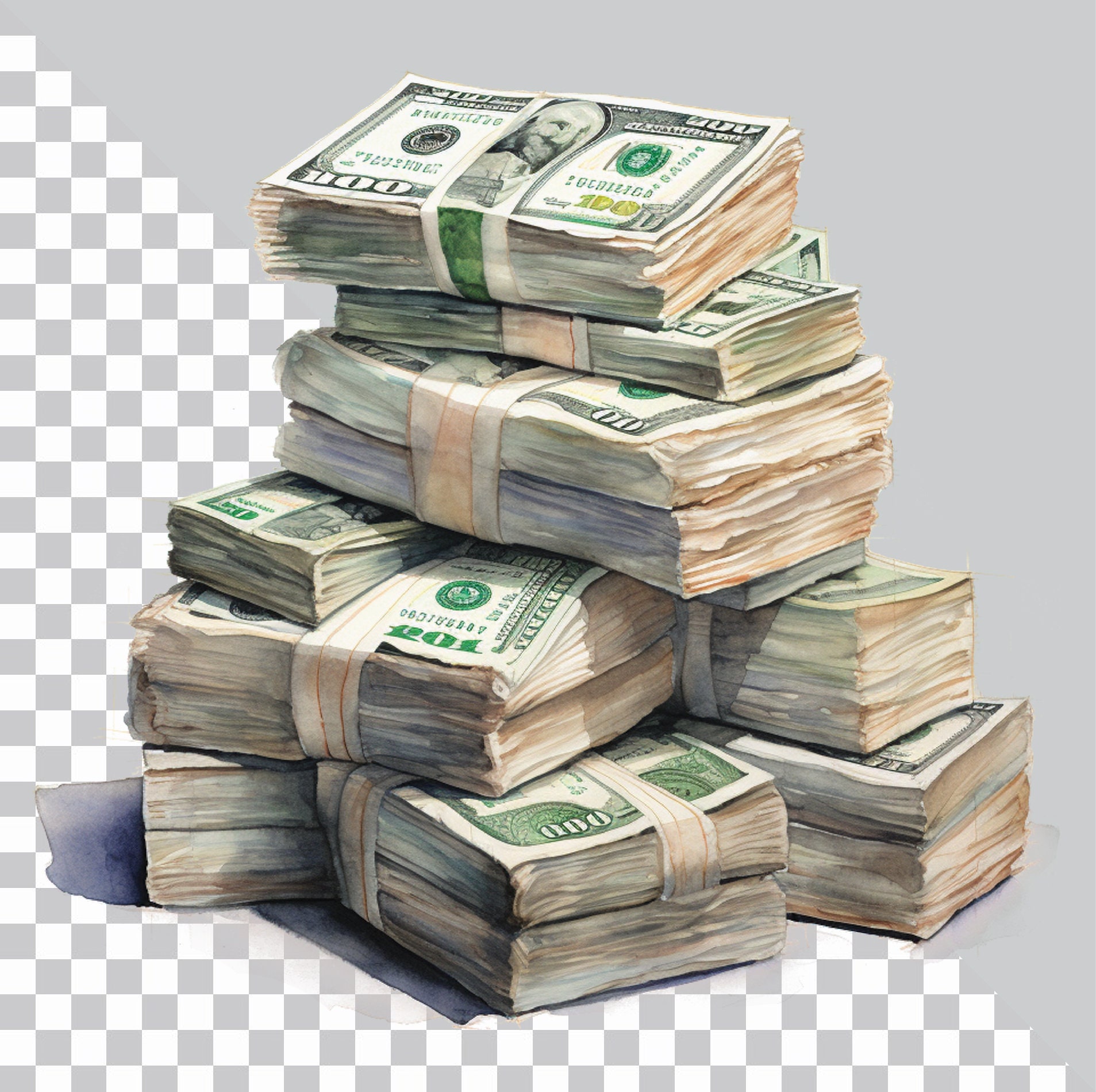 Money Dollar Bills Clipart, Money Stack Cash Png, Roll of Money Png ...