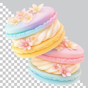 Pastel Macaroons Clipart, Colorful Candy, Desert, Cookies, Junk ...