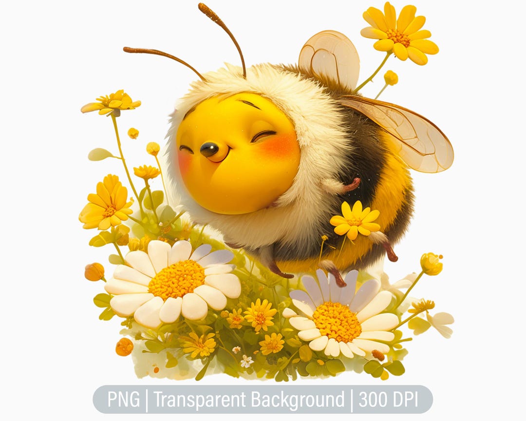 Cute Bee Clipart, Spring Bee, Floral Bee, Junk Journals, Scrapbooking ...