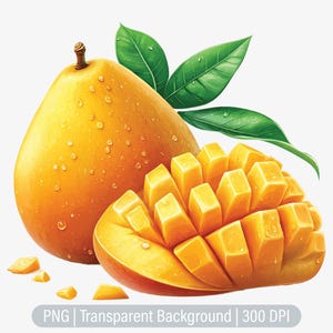 Mango Fruit Clipart, Fruits PNG, Tropical Fruit, Junk Journals ...