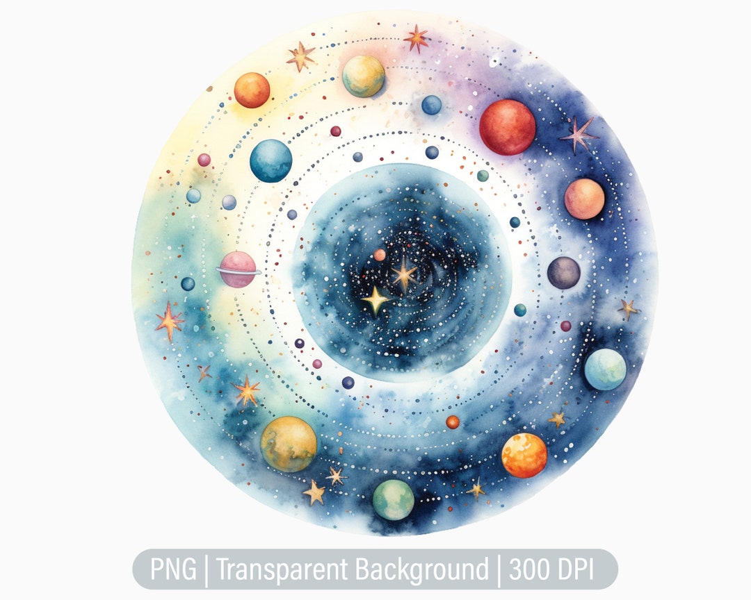 Planets Clipart, Solar System Clipart, Outer Space, Celestial, Junk ...