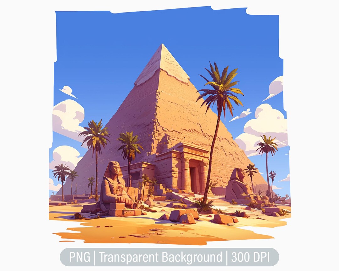The Great Pyramid of Giza, Landmarks Clipart, Famous Monuments, Junk ...
