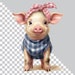 Watercolor Cute Pig Clipart, Baby Pig Png, Nursery Farm Animal Decor ...