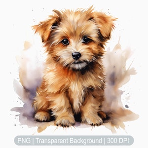 Watercolor Puppy Clipart | Puppy Clipart Graphics | Puppy Illustrations ...