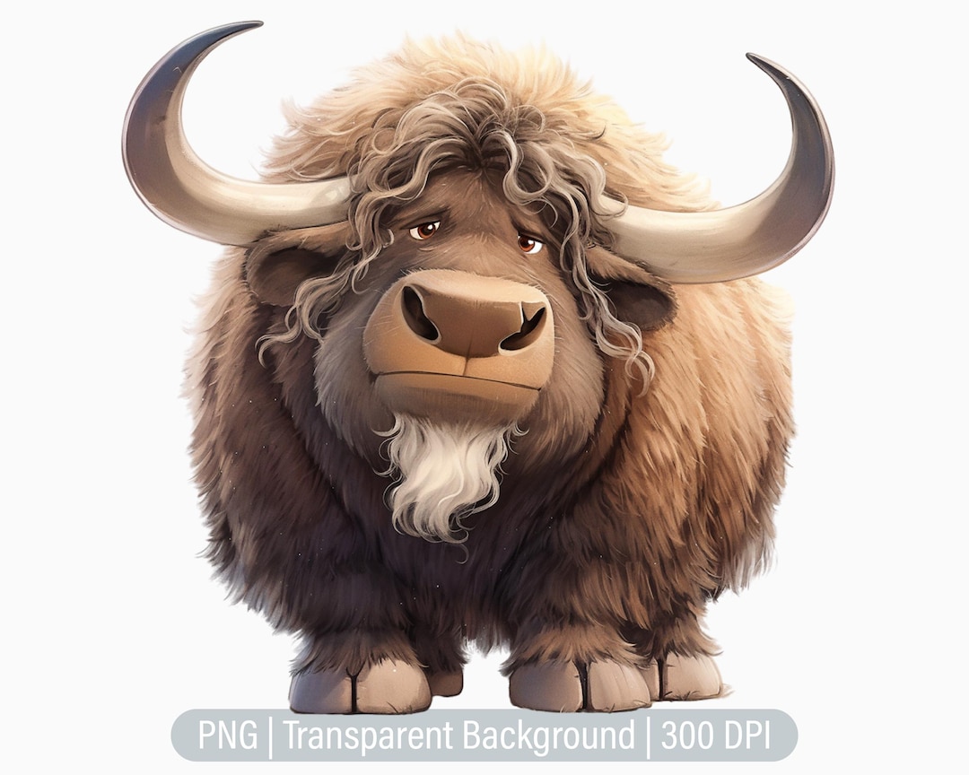 Musk Ox Clipart, Artic Animal PNG, Bull, Whimsical Musk Ox, Junk ...
