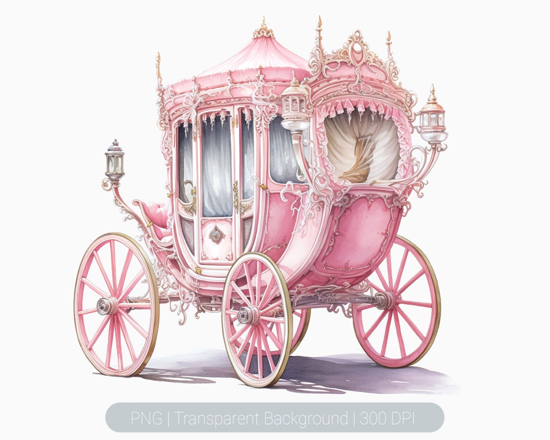 Carriage Clipart, Pastel Watercolor Fantasy Carriages, Scrapbooks, Junk ...
