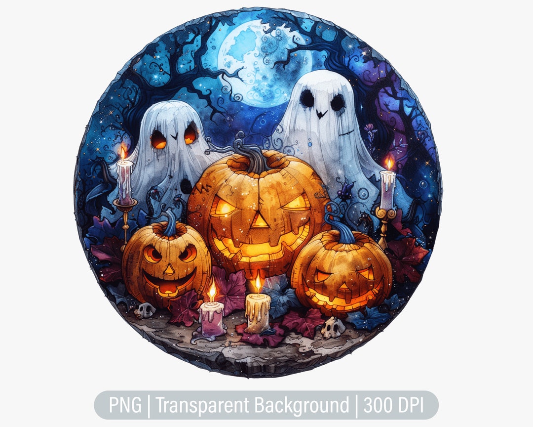 Halloween Ghost Clipart, Halloween PNG, Spooky Boo, Junk Journals ...
