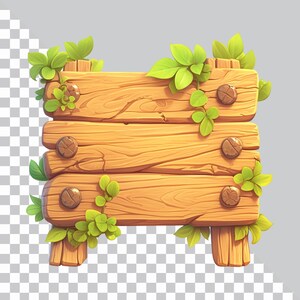 Forest Wooden Sign Clipart, Farm Sign, Overlays, Junk Journal ...
