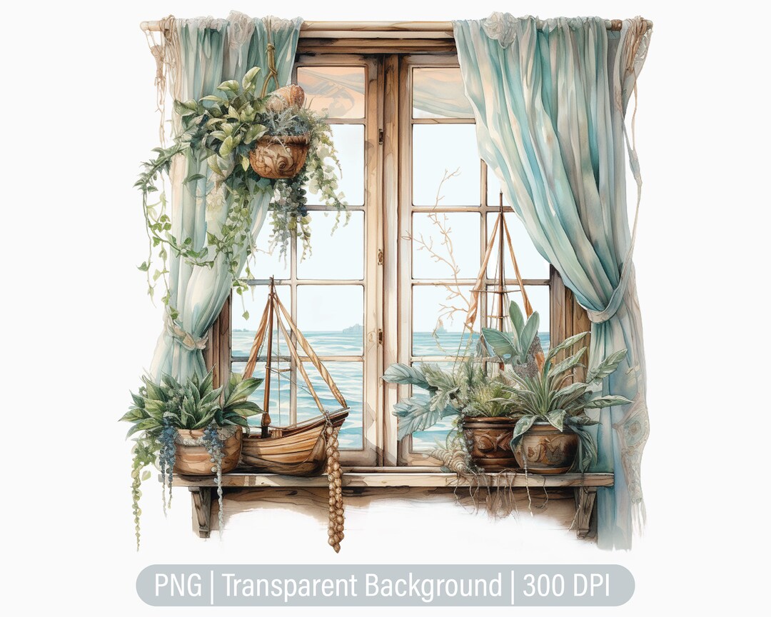 Nautical Window Clipart, Boat Window Clipart, Junk Journals ...