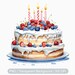Watercolor Birthday Cake Clipart, Dessert Clipart, Candle Cake Clipart ...
