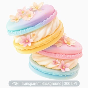 Pastel Macaroons Clipart, Colorful Candy, Desert, Cookies, Junk ...