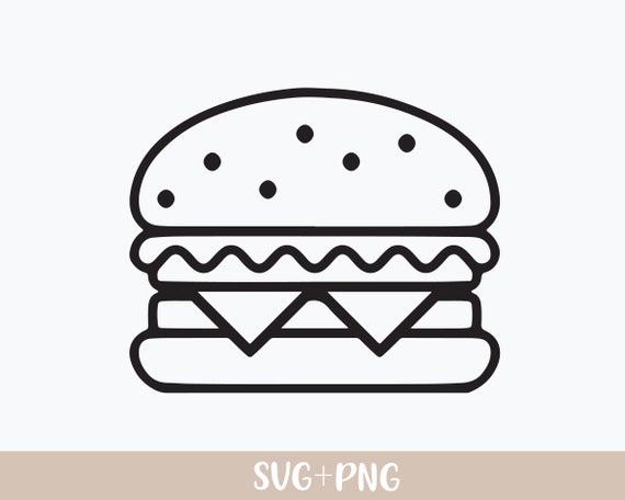 Hamburger Svg Cheese Burger Svg Burger Svg Hamburger Png | Etsy