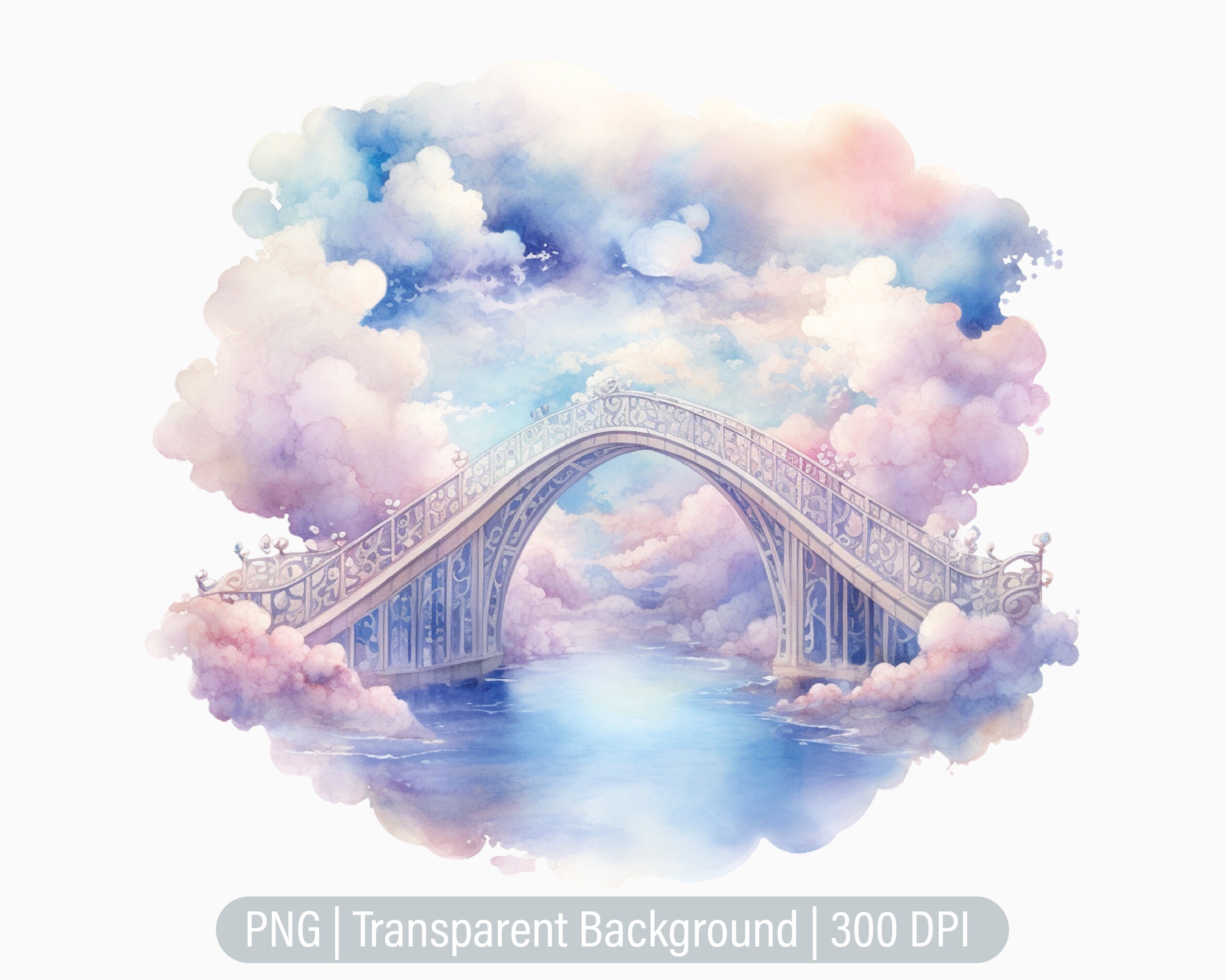 Heaven Bridge Clipart, Dreamy Bridge PNG, Celestial Bridge, Junk ...