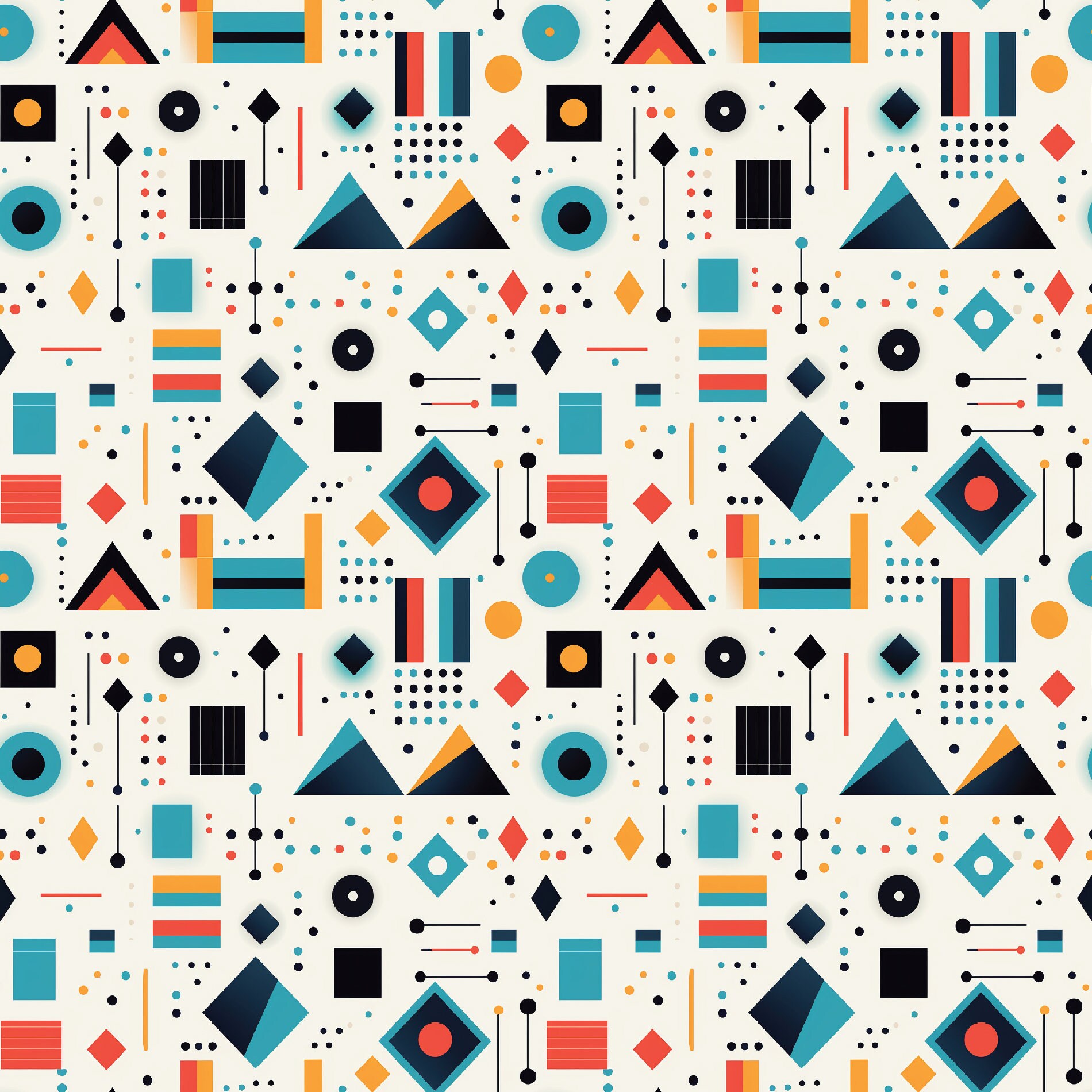 Geometric Digital Paper Geometric Shapes Seamless Pattern - Etsy