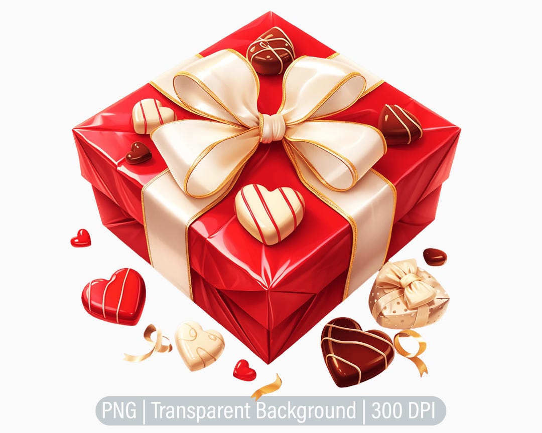 Chocolate Box Clipart, Cute Valentine's Day Candy, Hearts Loves PNG ...