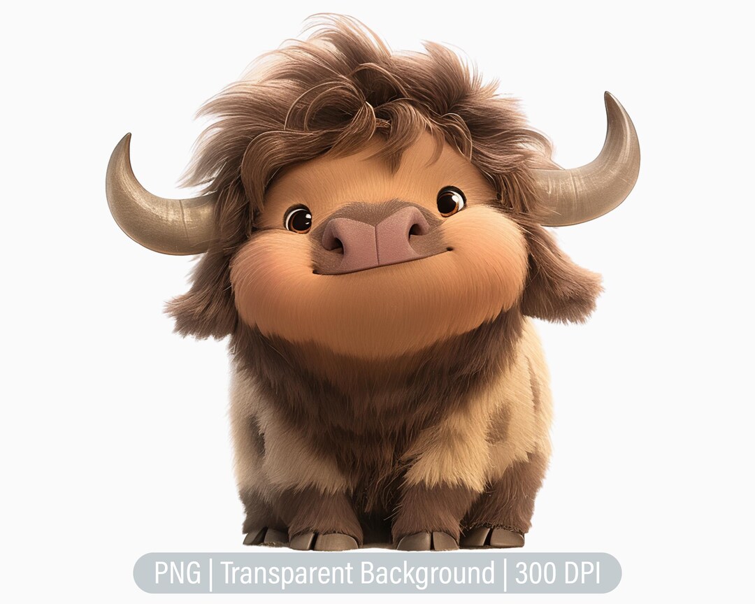 Cute Musk Ox Clipart, Artic Animal PNG, Bull, Baby Musk, Junk Journal ...