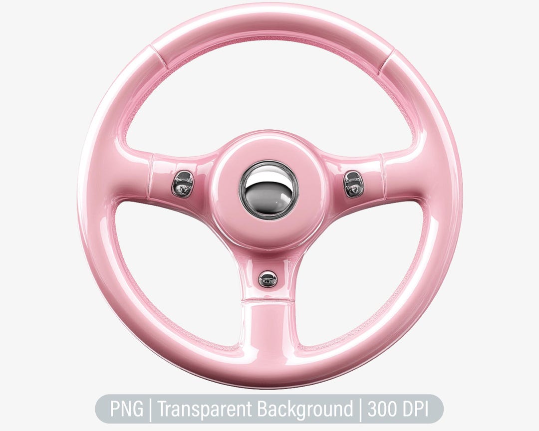 Car Steering Wheel Clipart, Pink Racing Girl PNG, Pink Wheel, Junk ...