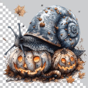 Halloween Snail Clipart, Halloween PNG, Spooky Snail, Junk Journals ...