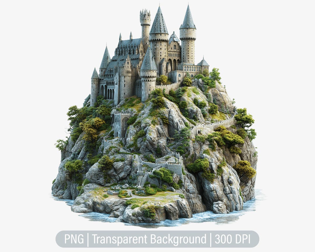 Wizard School Clipart, Magic School Castle PNG, Witch, Junk Journals ...