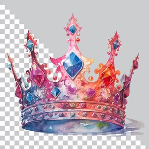 Watercolour Royal Crown Clipart, Princess Crown ,tiara Clipart, Fairy ...