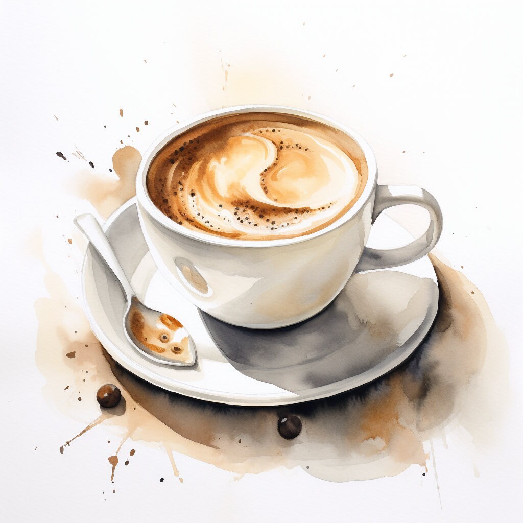 Watercolor Coffee Clipart Coffee Drinks Clipart Coffee - Etsy