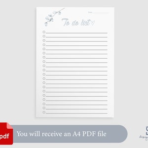 Printable to Do List, Simple Tasks List Template, Productivity Planner ...